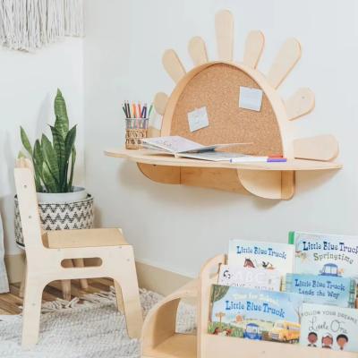 China Eco-friendly Sunshine Wall-Mounted Activity Table and Chair Set for Toddler Furniture for sale
