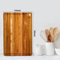 China Commercial Buyers Modern Acacia Wood Kitchen Cheese Chopping Board with Juice Groove for sale