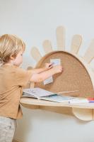 China Eco-friendly Sunshine Wall-Mounted Activity Table and Chair Set for Toddler Furniture for sale