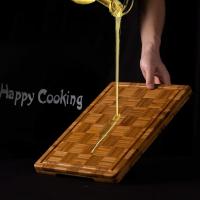 China All-Season Bamboo Chopping Boards Set of 3 with Juice Groove and Silk-screen Printing for sale