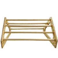 China Gray Chick Perch Strong Wooden Jungle Gym Roosting Bar Chicken Toys for Coop and Brooder for sale