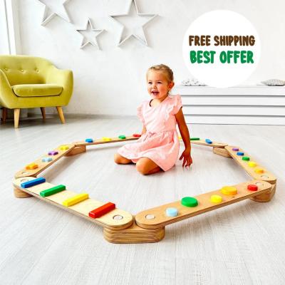 China Indoor Kids Sports Equipment Kindergarten Nursery School Balance Stepping Stones for sale