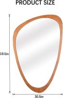 China Beautiful Home Decor Free Sample Charge for Asymmetrical Mirror Wood Irregular Mirror for sale