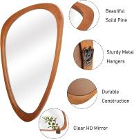 China Beautiful Home Decor Free Sample Charge for Asymmetrical Mirror Wood Irregular Mirror for sale