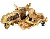 China Child Gift Wooden Animal Piggy Bank Personalized and Varnished Christmas Surprise for sale