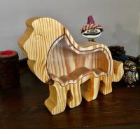 China Child Gift Wooden Animal Piggy Bank Personalized and Varnished Christmas Surprise for sale