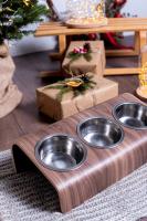 China Bowl Feeder Type Cups Pails Triple Bowl Pet Feeding Stand with Raised Modern Feeder for sale