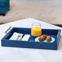China OEM ODM Accepted Walnut or Custom Wood Serving Tray with Handles for sale