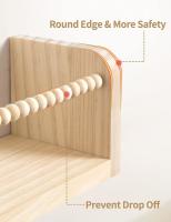 China Household Functional Design Kids Wood Hanging Shelf for Children's Room Decoration for sale