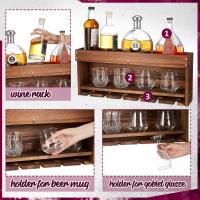 China Modern and Chic Wine Display Storage Rack with Bottle Stemware Glass Holder for sale
