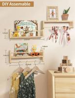 China Household Functional Design Kids Wood Hanging Shelf for Children's Room Decoration for sale