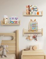 China Household Functional Design Kids Wood Hanging Shelf for Children's Room Decoration for sale
