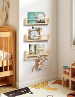 China Household Functional Design Kids Wood Hanging Shelf for Children's Room Decoration for sale