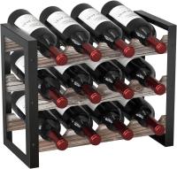 China Functional Design Multifunctional Wooden Wine Rack Countertop for Liquor Bottles for sale