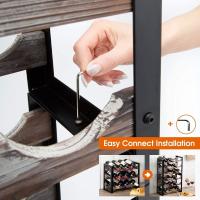 China Functional Design Multifunctional Wooden Wine Rack Countertop for Liquor Bottles for sale