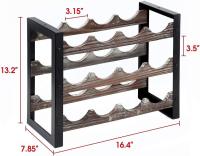 China Functional Design Multifunctional Wooden Wine Rack Countertop for Liquor Bottles for sale