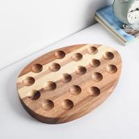 China Silk-Screen Printing Egg Tools Wooden Egg Tray for Kitchen and Refrigerator Storage for sale