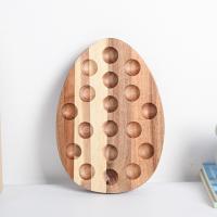China Silk-Screen Printing Egg Tools Wooden Egg Tray for Kitchen and Refrigerator Storage for sale