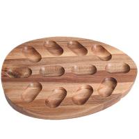 China Silk-Screen Printing Egg Tools Wooden Egg Tray for Kitchen and Refrigerator Storage for sale