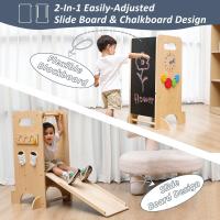 China Seasonal Wooden Learning Tower for Kids Foldable Kitchen Helper and Observation Tower for sale