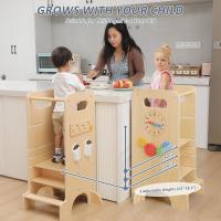 China Seasonal Wooden Learning Tower for Kids Foldable Kitchen Helper and Observation Tower for sale