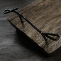 China Rustic Natural Wood Service Tray with Metal Handles OEM ODM Accepted for sale
