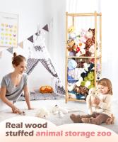 China Living Room Wooden Stuffed Animal Cage Extra Large Toy Cage for Kids Nursery Play Room Storage for sale