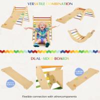 China Kids Learning Toy Wooden Triangle Set with Ramp Arch Custom Size Toddler Climbing Toys for sale
