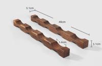 China Tabletop Wine Bottle Rack Wooden Wine Display Shelf for Space-Saving Organization for sale