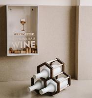 China Function-Save Space 202404 Wooden Honeycomb Wine Holder Standing Wine Bottle Rack for sale