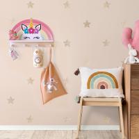 China Floating Shelf and Hooks Multifunctional Kids Coat Rack for Girls Bedroom Decoration for sale