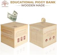 China Wooden Piggy Bank Educational Non-folding Rack for Boys and Girls Large Unbreakable Design for sale