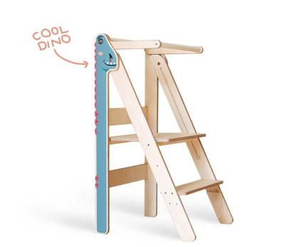 China Foldable Learning Step Stool Common Size or Custom Montessori Furniture Helper Tower for sale
