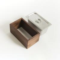 China Latest Wood Steel Countertop Insulated Compost Bin for Kitchen Food Waste Recycling for sale