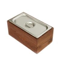 China Latest Wood Steel Countertop Insulated Compost Bin for Kitchen Food Waste Recycling for sale