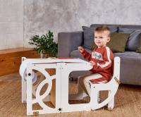 China 7 in 1 Convertible Toddler Tower Table with Seatback Enhance Learning and Kitchen Fun for sale
