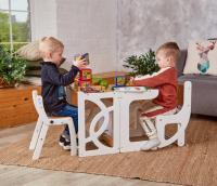 China 7 in 1 Convertible Toddler Tower Table with Seatback Enhance Learning and Kitchen Fun for sale
