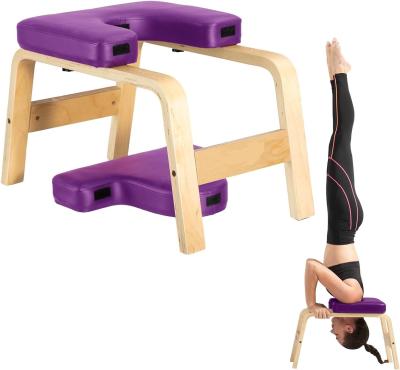 China Mail Packing Y Wooden Yoga Headstand Bench for Core Strengthening in Yoga Exercises for sale