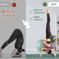 China Mail Packing Y Wooden Yoga Headstand Bench for Core Strengthening in Yoga Exercises for sale