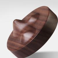 China 3D Carving Black Walnut Beech Wooden Cup Mat Coaster for Modern Style Creative Design for sale