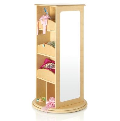 China Kids' Pretend Play Rotating Dress Up Storage with 2 Mirrors and Hooks in Modern Design for sale