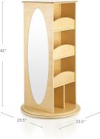 China Kids' Pretend Play Rotating Dress Up Storage with 2 Mirrors and Hooks in Modern Design for sale