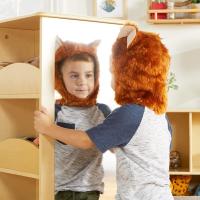 China Kids' Pretend Play Rotating Dress Up Storage with 2 Mirrors and Hooks in Modern Design for sale