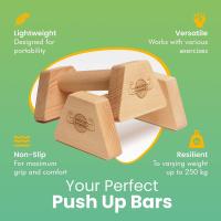 China Wooden Parallettes Push Up Bars PowerBars for Indoor Fitness Durable Handstand Trainer for sale