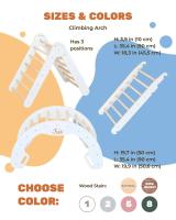 China Mail Packing Y Playroom Gym Climber Natural Wood Climbing Arch for Kids Learning Toy for sale