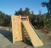 China 202404 Wooden Children's Slide Play Equipment for Climbing and Sliding at Amusement Park for sale