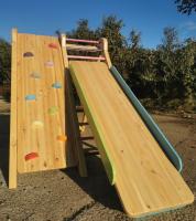 China 202404 Wooden Children's Slide Play Equipment for Climbing and Sliding at Amusement Park for sale