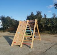 China 202404 Wooden Children's Slide Play Equipment for Climbing and Sliding at Amusement Park for sale