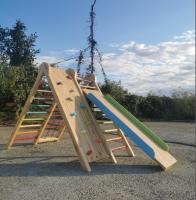 China 202404 Wooden Children's Slide Play Equipment for Climbing and Sliding at Amusement Park for sale