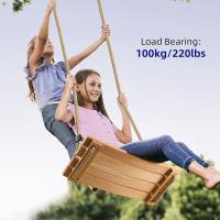 China Customized Logo Acceptable Gym Swing Set for Children Adult Kids Wood Tree Swing Seat for sale